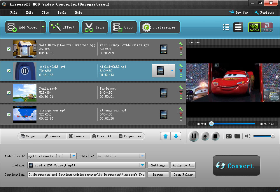 MOD Video Converter Convert MOD File To AVI MOV MP4 MPG And Other 
